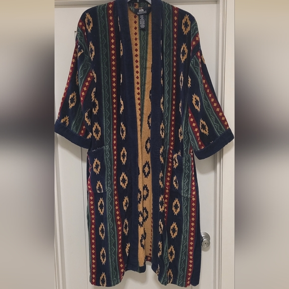 Stafford | Other | Vintage Stafford Southwestern Robe Terrycloth Belted ...